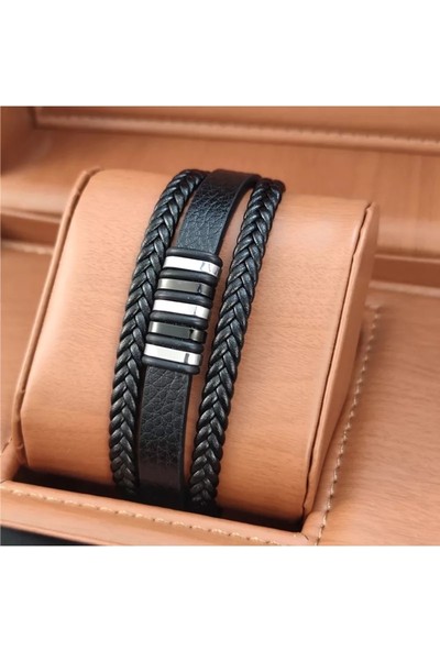Reggente Krom Siyah Deri Bileklik Reggente Krom Siyah Deri Bileklik