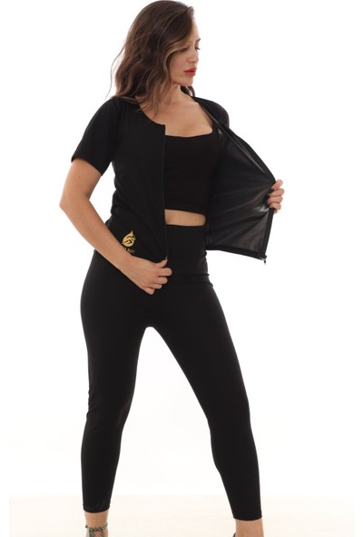 Sauna Suit Yağ Yakma Termal Terleten Tayt ve Fermuarlı Takım ve Fermuarlı Takım Sauna Suit Yağ Yakma Termal Terleten Tayt ve Fermuarlı Takım ve Fermuarlı Takım