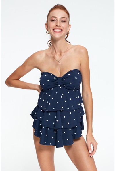 Pierre Cardin Straplez Volanlı Hamile Tankini Multicolor 227507