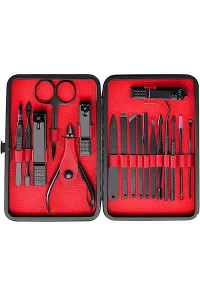 Manikür Pedikür Seti El Ayak Tırnak Manikür Pensi Set 17 Pcs Tırnak Eti Manikür Makası Siyah Nokta Temizleme Manikür Pedikür Seti El Ayak Tırnak Manikür Pensi Set 17 Pcs Tırnak Eti Manikür Makası Siyah Nokta Temizleme