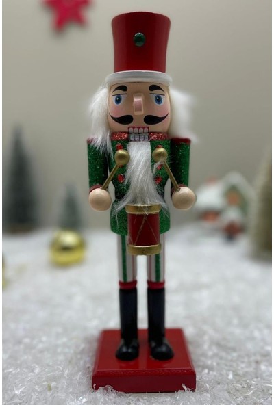 Beysüs Yılbaşı Fındıkkıran Asker Nutcracker Trampet Yeşil 25 cm CRCKR038 Beysüs Yılbaşı Fındıkkıran Asker Nutcracker Trampet Yeşil 25 cm CRCKR038