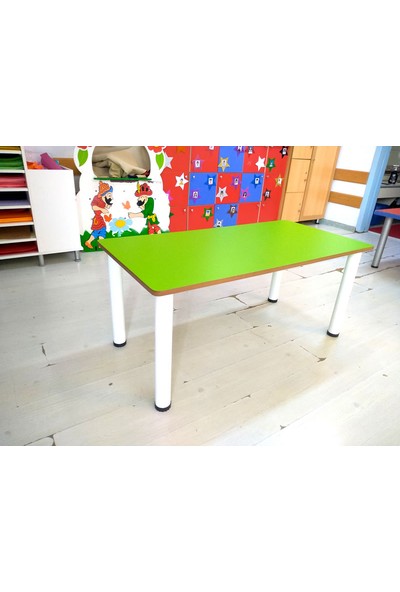 Anaokulu Market Dikdörtgen Ahşap Anaokulu Kreş Çocuk Çalışma Masası Yeşil 60X120 Anaokulu Market Dikdörtgen Ahşap Anaokulu Kreş Çocuk Çalışma Masası Yeşil 60X120