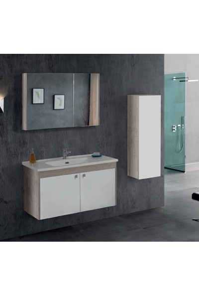 Ardiyen Parite 100 Mat Beyaz-Lizbon Banyo Mobilya Seti