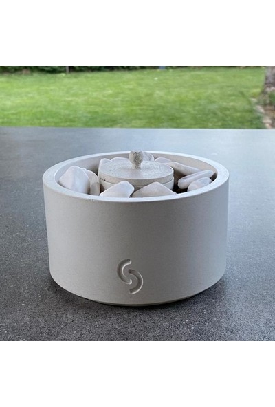 Polyconart Typhon Beton Masaüstü Şömine, Masa Üstü Şömine, Ateş Çukuru, Şömine