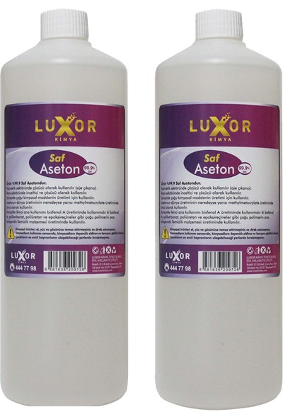 Luxor Kimya Saf Aseton 1 Litre 2 Adet