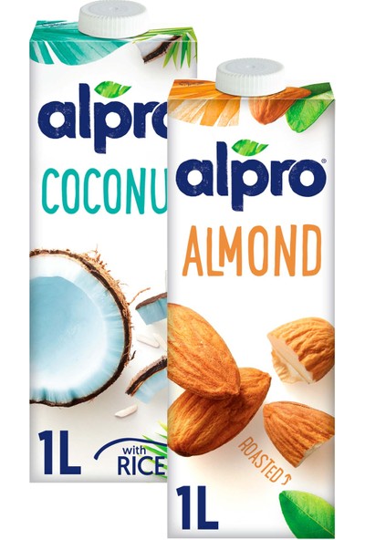 Alpro 2’li Mix Set Badem Sütü & Hindistan Cevizi Sütü 2 x 1 lt