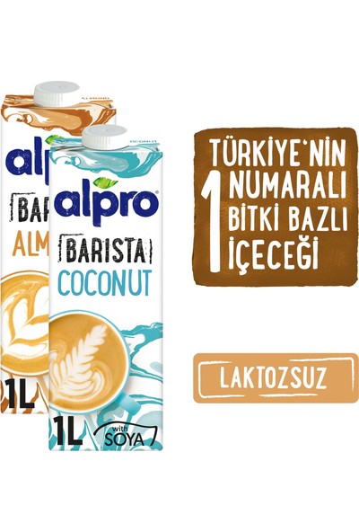 Alpro Barista 2’li Mix Set-Badem Sütü&hind Cevizi Sütü 2 x 1 lt Alpro Barista 2’li Mix Set-Badem Sütü&hind Cevizi Sütü 2 x 1 lt