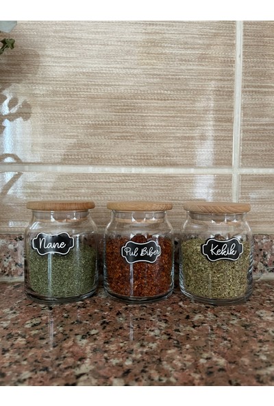 Ervo 250 ml Bambu Kapaklı Baharatlık 4 Adet