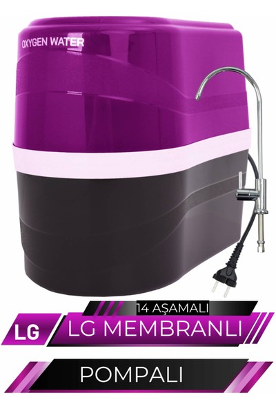 Oksijen Su Arıtma 14 Aşamalı Pompalı Su Arıtma Cihazı Ph Plus Mineral Filtreli