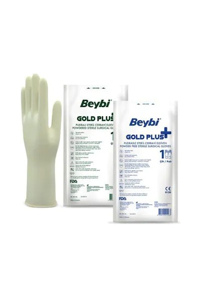 Beybi Gold Steril Pudralı Eldiven No:6.5 Beybi Gold Steril Pudralı Eldiven No:6.5