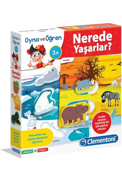 Clementoni 64432 Nerede Yaşarlar /oynaöğren +3 Yaş Clementoni 64432 Nerede Yaşarlar /oynaöğren +3 Yaş