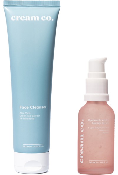 Cream Co. Aydınlatıcı Cilt Tonu Eşitleyici Nemlendirici Dolgunlaştırıcı Temizleyici Canlandırıcı Ikili (Hyaluronic Acid + Niacinamide + Caffeine) Cream Co. Aydınlatıcı Cilt Tonu Eşitleyici Nemlendirici Dolgunlaştırıcı Temizleyici Canlandırıcı Ikili (Hyaluronic Acid + Niacinamide + Caffeine)