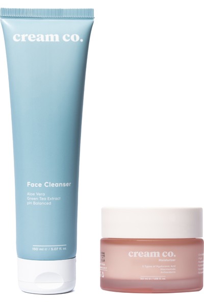 Cream Co. Aydınlatıcı Cilt Tonu Eşitleyici Temizleyici Nemlendirici Ikili (Hyaluronic Acid + Niacinamide) Cream Co. Aydınlatıcı Cilt Tonu Eşitleyici Temizleyici Nemlendirici Ikili (Hyaluronic Acid + Niacinamide)