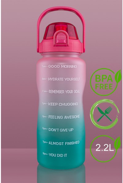 Walke Bottle 2.2 Lt. Motivasyonel Su Matarası Su Şişesi Suluk Walke Bottle 2.2 Lt. Motivasyonel Su Matarası Su Şişesi Suluk