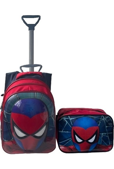 TahTicMer Çekçekli Ilkokul Sırt Çantası Ortaokul Erkek Çocuk Çanta Beslenme Çantalı 2li Set Ortopedik Örümcek Adam Okul Çantası TahTicMer Çekçekli Ilkokul Sırt Çantası Ortaokul Erkek Çocuk Çanta Beslenme Çantalı 2li Set Ortopedik Örümcek Adam Okul Çantası