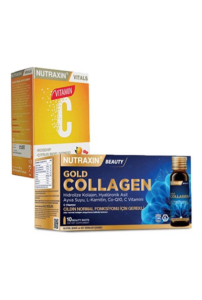 Nutraxin Gold Collagen 10 Saşe & Vitamin C 28 Çiğneme Tableti Nutraxin Gold Collagen 10 Saşe & Vitamin C 28 Çiğneme Tableti