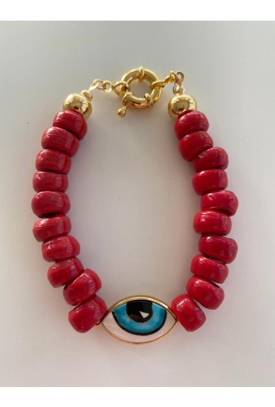 By Ebru Ketenci Kırmızı Göz Bileklik
