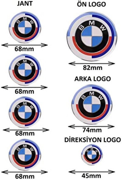 Sa Teknoloji Bmw 50.yıl Serisi Logo Seti (Newtype)
