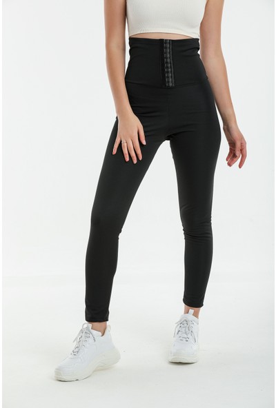 Fit Women Kadın Ekstra Yüksek Bel Toparlayıcı Kopçalı Tayt Fit Women Kadın Ekstra Yüksek Bel Toparlayıcı Kopçalı Tayt