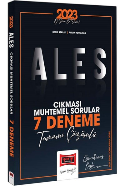 Yargı Yayınevi ALES 2023 Çıkması Muhtemel Sorular Tamamı Çözümlü 7 Deneme Yargı Yayınevi ALES 2023 Çıkması Muhtemel Sorular Tamamı Çözümlü 7 Deneme