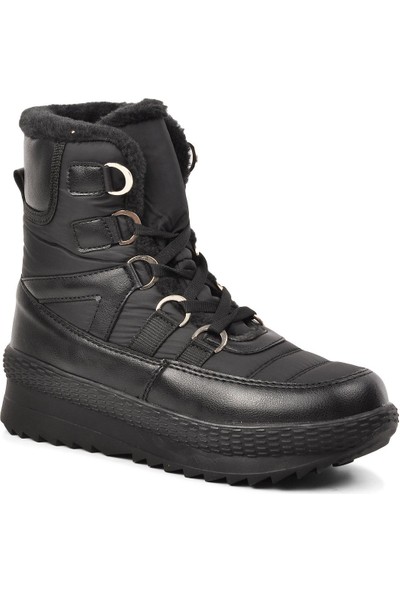 Walkway Oster Siyah Içi Kürklü Fermuarlı Kadın Kar Botu Walkway Oster Siyah Içi Kürklü Fermuarlı Kadın Kar Botu