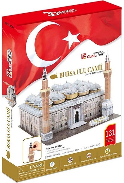 Cubic Fun MC180H Cubic Fun Bursa Ulu Camii 131 Parça / 3 Boyutlu Puzzle Cubic Fun MC180H Cubic Fun Bursa Ulu Camii 131 Parça / 3 Boyutlu Puzzle