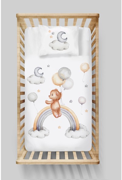 Mells Baby Organik Pamuk Saten Lastikli Bebek Çarşaf (60X120 15) Yastık Kılıfı (35X45) Mells Baby Organik Pamuk Saten Lastikli Bebek Çarşaf (60X120 15) Yastık Kılıfı (35X45)