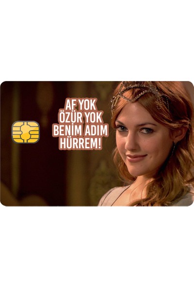 Gaccosh Hürrem Sultan Tasarımlı Kart Kaplama Etiketi Sticker Gaccosh Hürrem Sultan Tasarımlı Kart Kaplama Etiketi Sticker