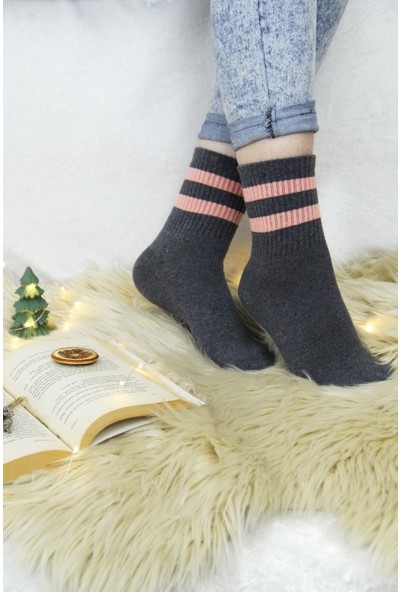 Esafehome 3 Adet Kadın Lüks Çizgili Spor Çorap