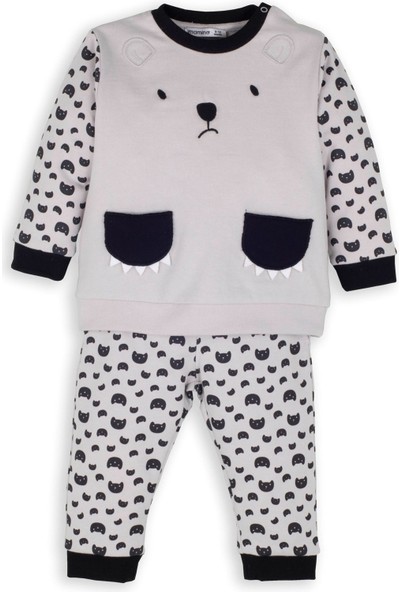 Erkek Bebek Pençe Diş Cepli Ayıcık 2'li Alt Üst Takım Erkek Bebek Pençe Diş Cepli Ayıcık 2'li Alt Üst Takım