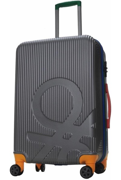 Benetton Büyük Boy %100 Policarbon Kırılmaz Valiz Koyu Gri 201X Benetton Büyük Boy %100 Policarbon Kırılmaz Valiz Koyu Gri 201X