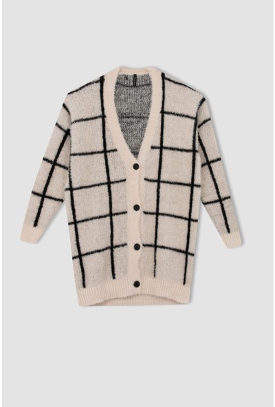 DeFacto Regular Fit V Yaka Hırka X8367AZ22WN