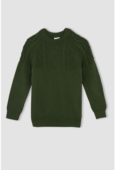 DeFacto Erkek Çocuk Bisiklet Yaka Triko KAZAK U4324A622WN