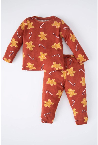 DeFacto Erkek Bebek Regular Fit 2li Ribana PIJAMA Y4059A222WN DeFacto Erkek Bebek Regular Fit 2li Ribana PIJAMA Y4059A222WN