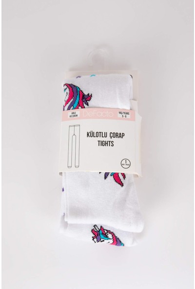 DeFacto Kız Çocuk Pamuklu 2'li Külotlu Çorap Y5016A6NS