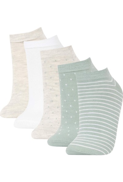 DeFacto Kadın Pamuklu 5'li Kısa Çorap Y6670AZNS DeFacto Kadın Pamuklu 5'li Kısa Çorap Y6670AZNS