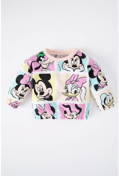 DeFacto Kız Bebek Disney Mickey & Minnie Lisanslı Regular Fit Bisiklet Yaka İçi Yumuşak Tüylü Sweatshirt Y9321A222AU DeFacto Kız Bebek Disney Mickey & Minnie Lisanslı Regular Fit Bisiklet Yaka İçi Yumuşak Tüylü Sweatshirt Y9321A222AU