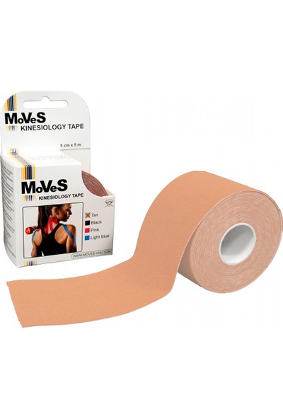 Moves Tape Ten,bej Rengi, Kinesio Tape Kas Sporcu Bandı Moves Tape Ten,bej Rengi, Kinesio Tape Kas Sporcu Bandı