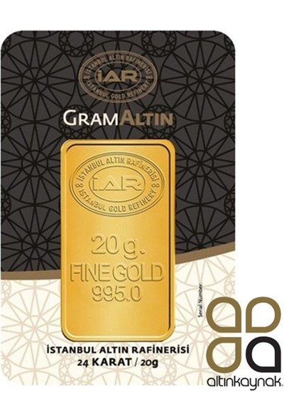 20 Gram 24 Ayar Altın 20 Gram 24 Ayar Altın