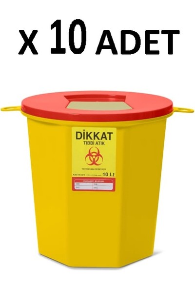 Coverest Kesici ve Delici Tıbbi Enfekte Atık Çöp Kovası 10 Lt ( 10 Adet ) Coverest Kesici ve Delici Tıbbi Enfekte Atık Çöp Kovası 10 Lt ( 10 Adet )