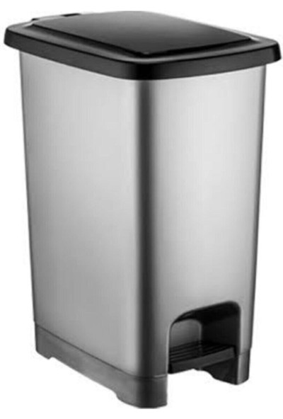 Coverest 50 Lt Slim Pedallı Plastik Çöp Kovası Siyah Kapaklı Coverest 50 Lt Slim Pedallı Plastik Çöp Kovası Siyah Kapaklı