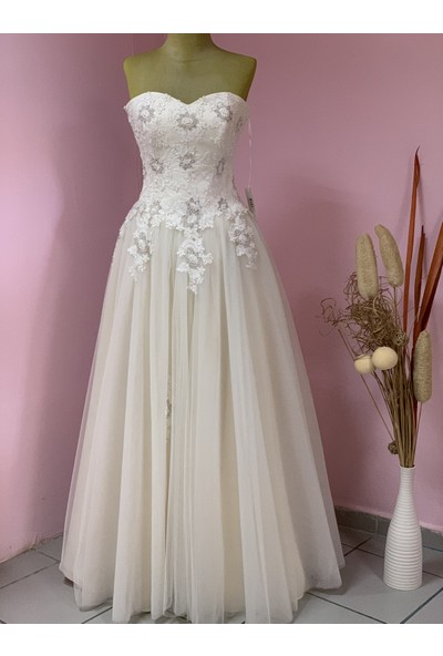 Ş&G Gelinlik Krem Gipür Gelinlik