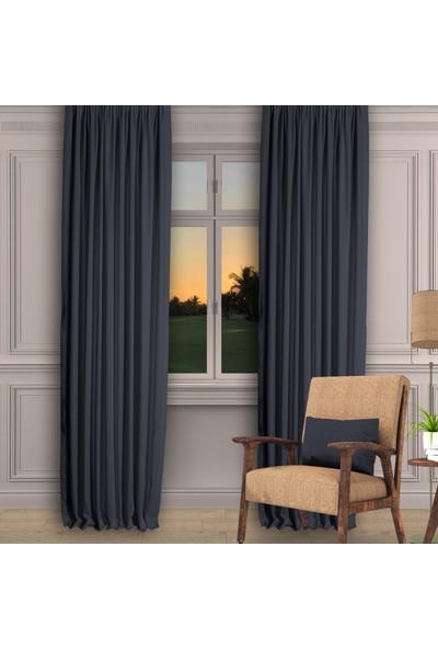 DECOPERDE Ada Fon Perde Normal Pile (1'E 2,5 Pile) Antrasit DECOPERDE Ada Fon Perde Normal Pile (1'E 2,5 Pile) Antrasit