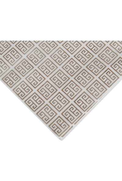 Dekoreden Fas Geometrik Desenli Peçete Kahve-Beyaz 33 x 33 cm 20'li