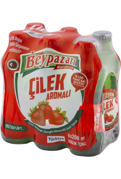 Beypazarı Maden Suyu Çilek Aromalı 200 ml 24'lü Paket Beypazarı Maden Suyu Çilek Aromalı 200 ml 24'lü Paket