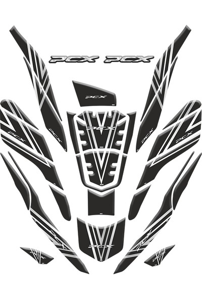 Gogomoto Pcx 2021 Tank Pad Set 001 Gogomoto Pcx 2021 Tank Pad Set 001