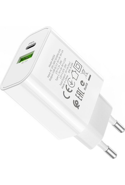 Teknomila Hızlı Şarj Adaptör 20W Pd 3.0 Quick Charge Type C +Usb A Teknomila Hızlı Şarj Adaptör 20W Pd 3.0 Quick Charge Type C +Usb A