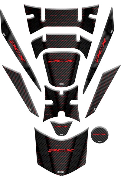 Gogo Premium Pcx 2018-2020 Tank Pad Set 003 Gogo Premium Pcx 2018-2020 Tank Pad Set 003