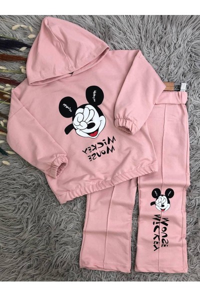 Derya Bebek Butik Kız Eşofman Takımı 2'li Mickey Mouse Pembe2 Derya Bebek Butik Kız Eşofman Takımı 2'li Mickey Mouse Pembe2