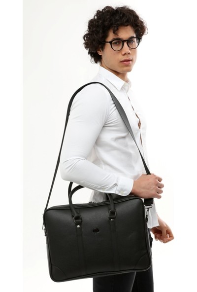 Ramsburry Unisex 15.6 Inç Laptop Uyumlu Çok Cepli Askılı Evrak Çantası